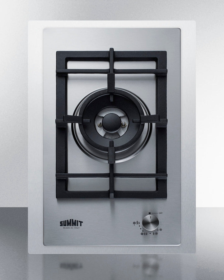 Summit 15″ Wide Gas Cooktop – Single Dual-Ring Burner (15,000 BTU/2,050 ...